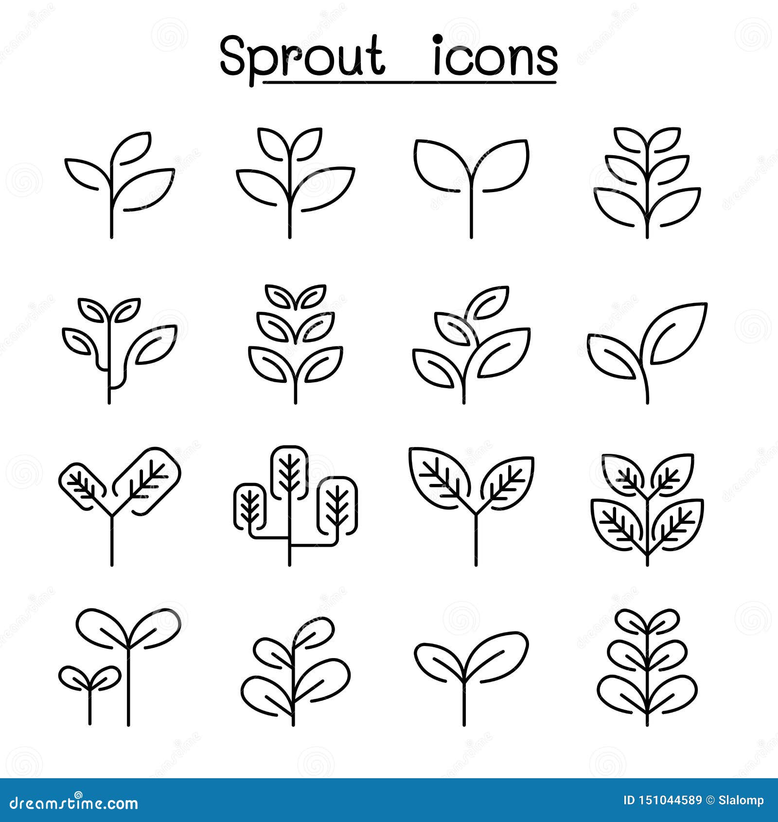 Tree And Treetop Symbols, Vector Set | CartoonDealer.com #165950430