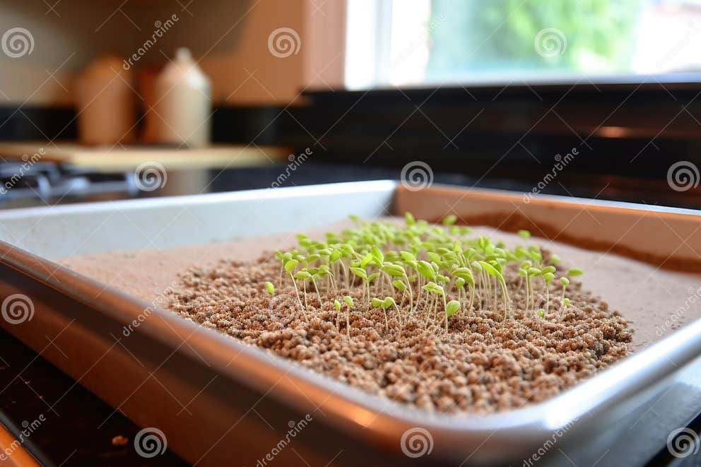 Sprouted Grain Bread Creation Process with Dough and Oven Stock Image ...