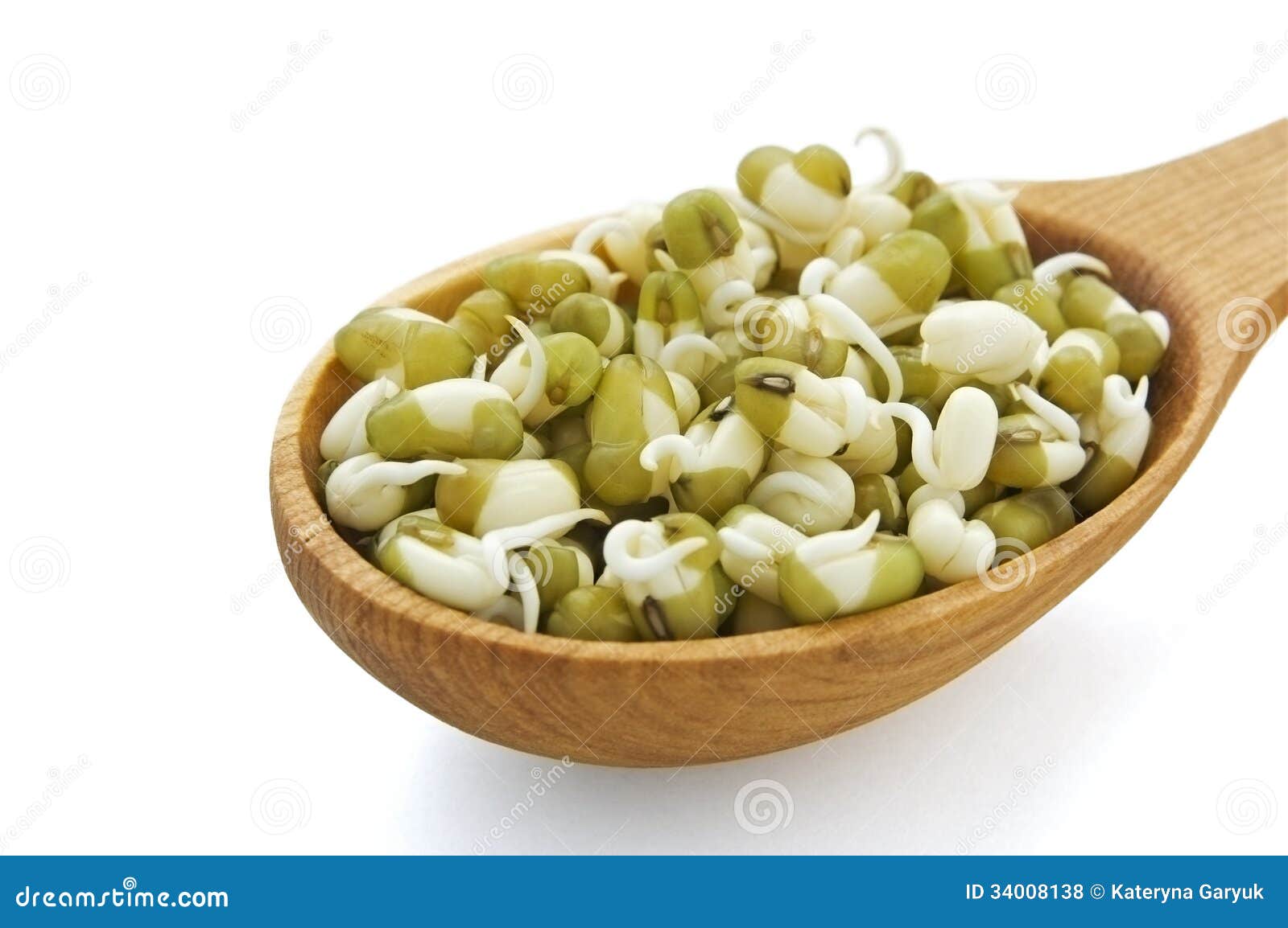 Sprouted mung beans stock photo. Image of uncooked, white - 34008138