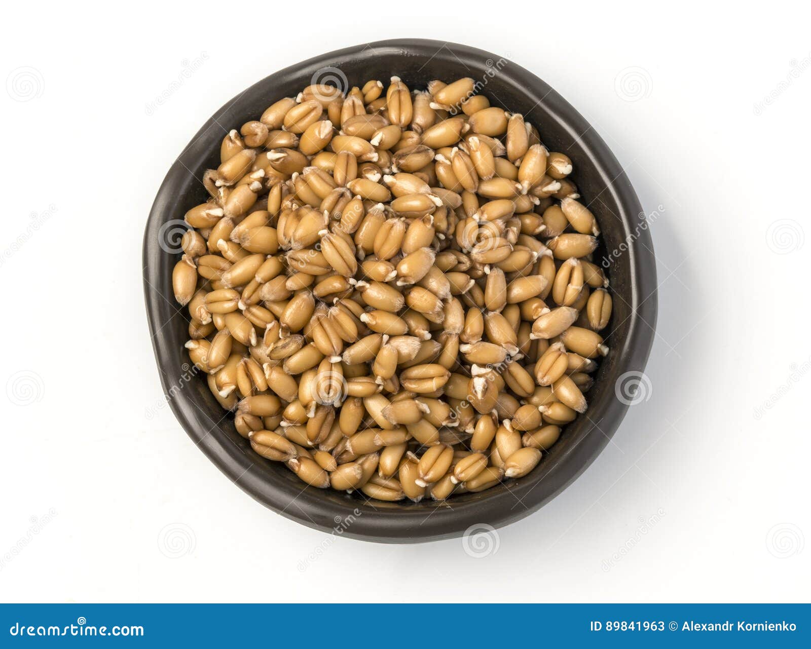 Sprouted Wheat Germ in a Bowl Stock Image - Image of brown, isolated ...
