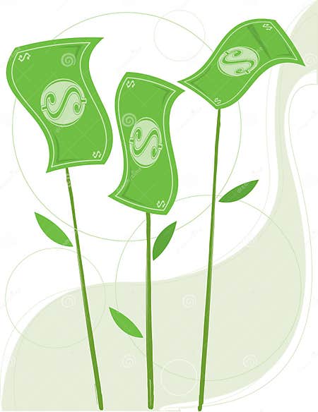 Sprouting Money stock vector. Illustration of profit, banknote - 8644071