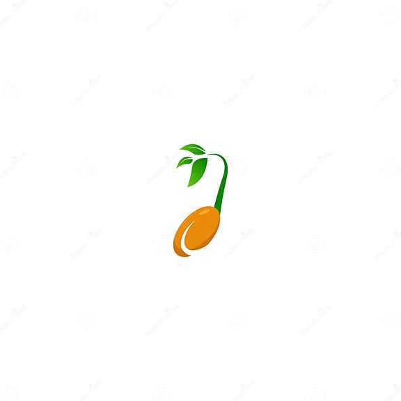Sprouting Seed Icon Vector Graphics Stock Vector - Illustration of ...