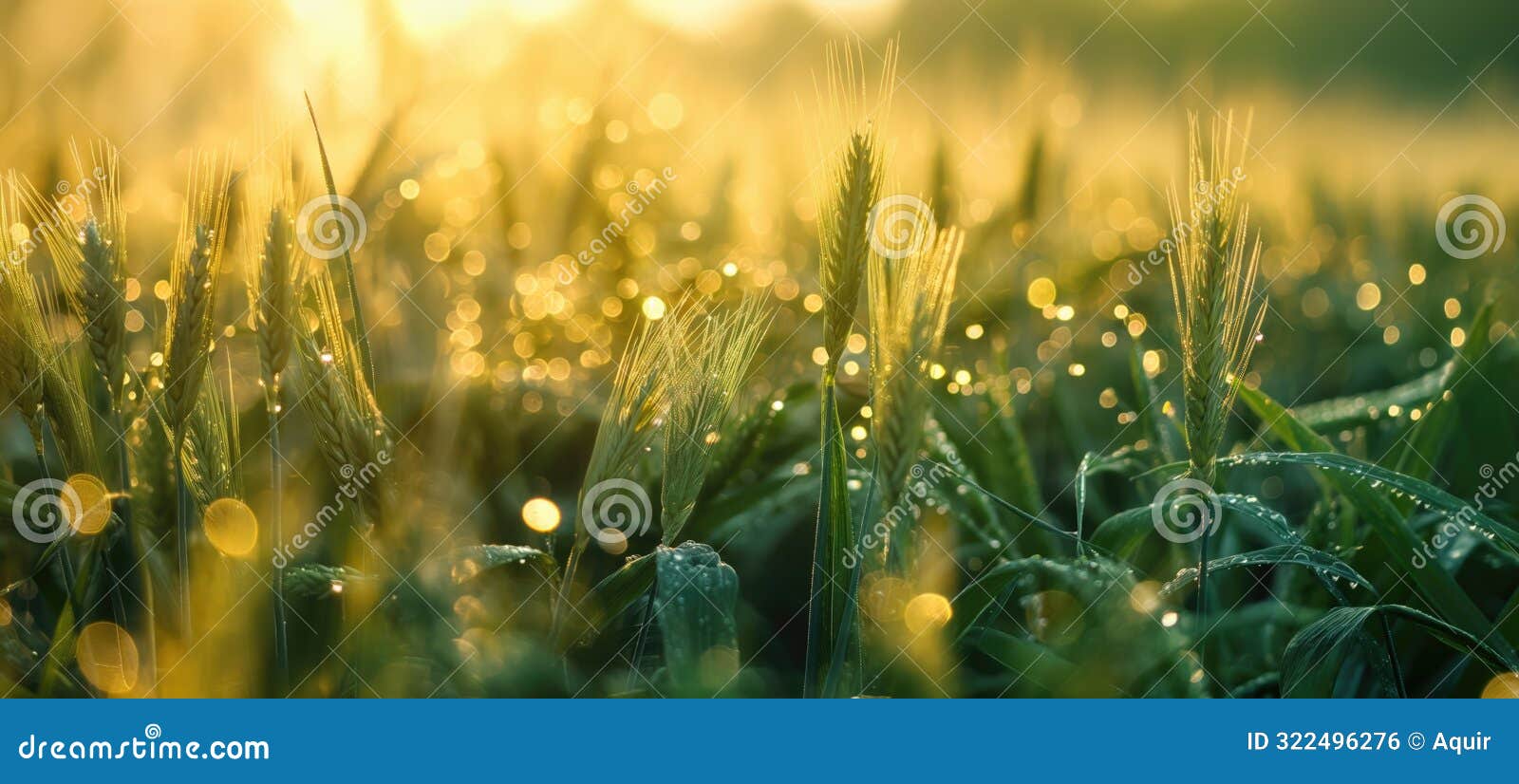 Sprouts in the Spring Field. Agriculture Banner. Sprouting Seeds from a ...