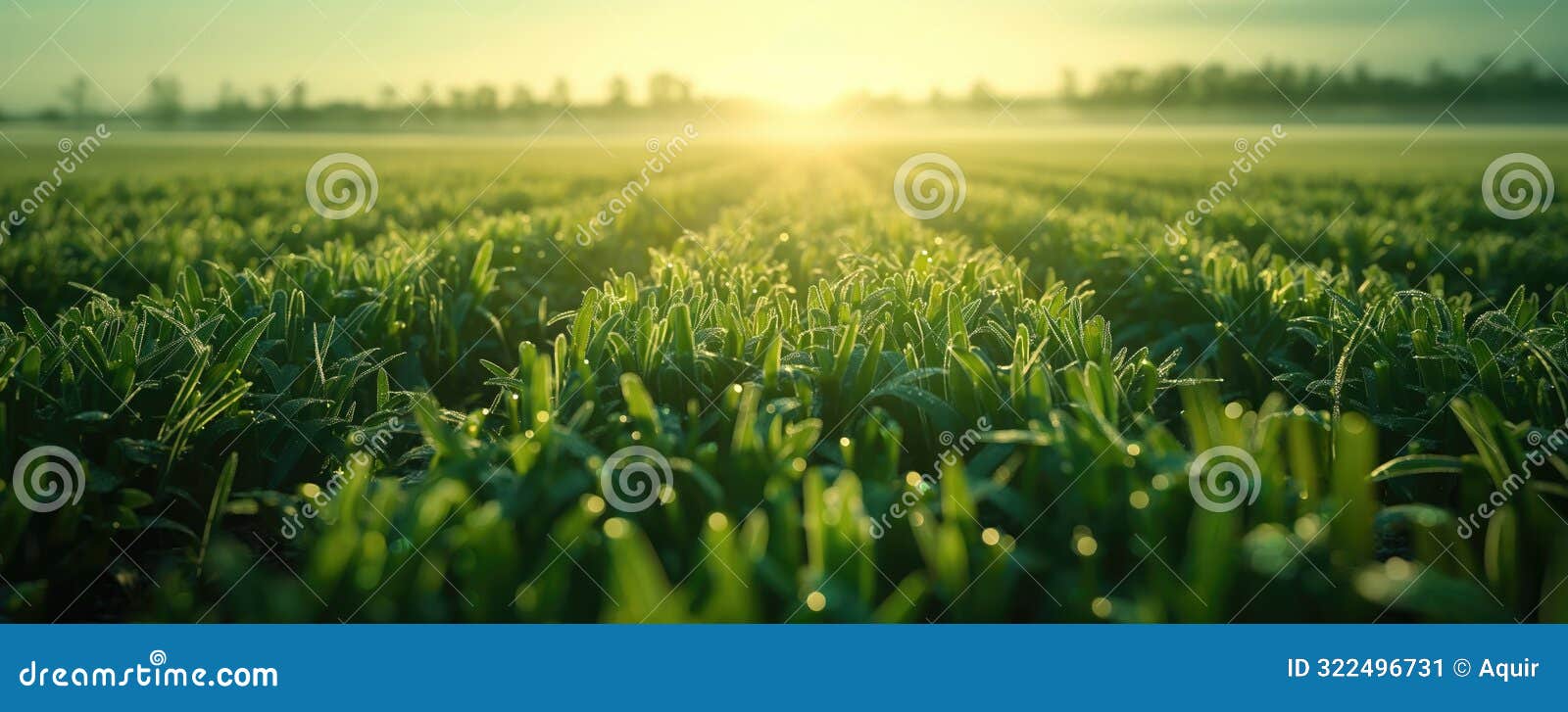 Sprouts in the Spring Field. Agriculture Banner. Sprouting Seeds from a ...