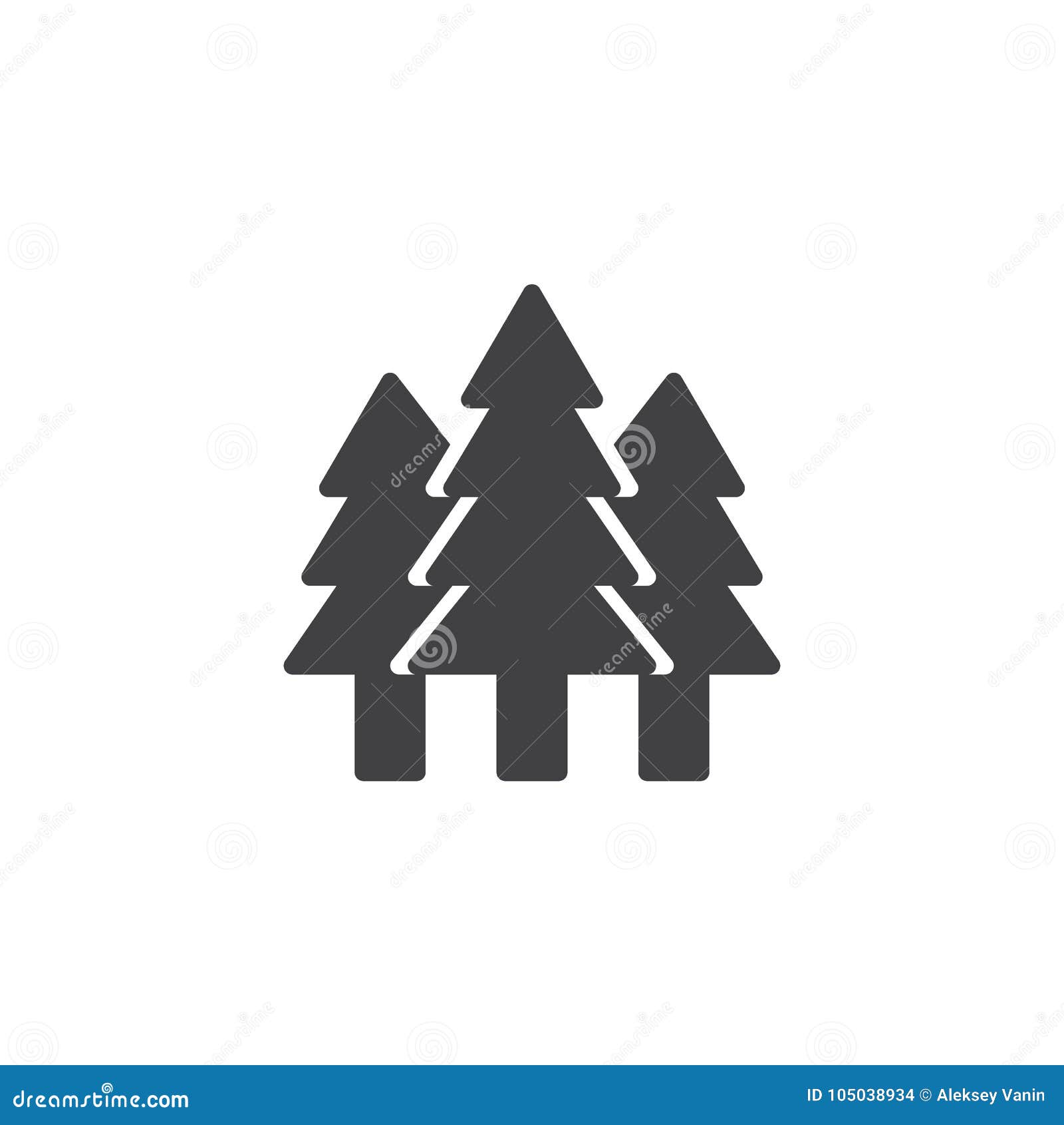 Spruce forest icon vector stock vector. Illustration of forest - 105038934