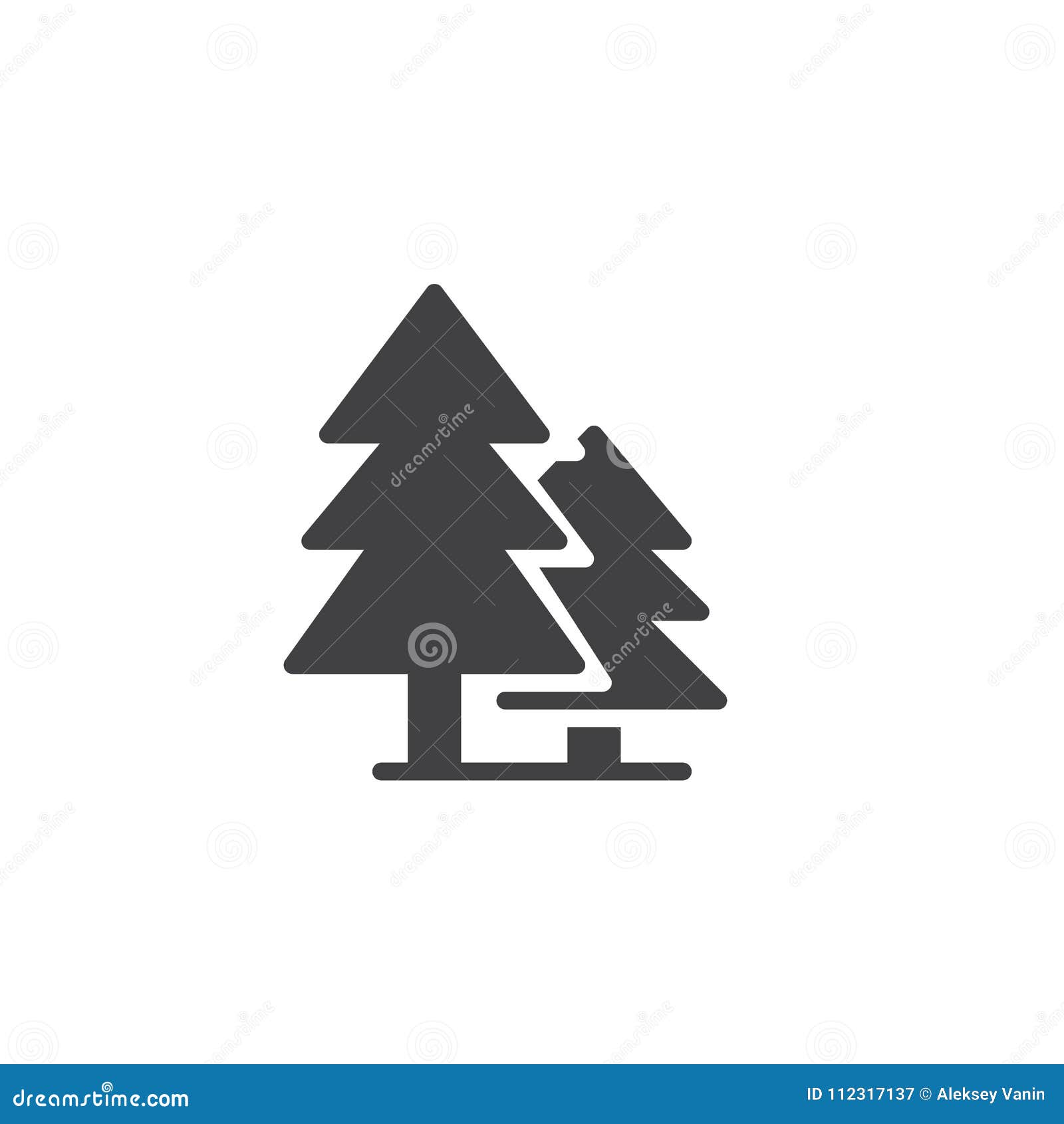 Forest vector icon stock vector. Illustration of single - 112317137