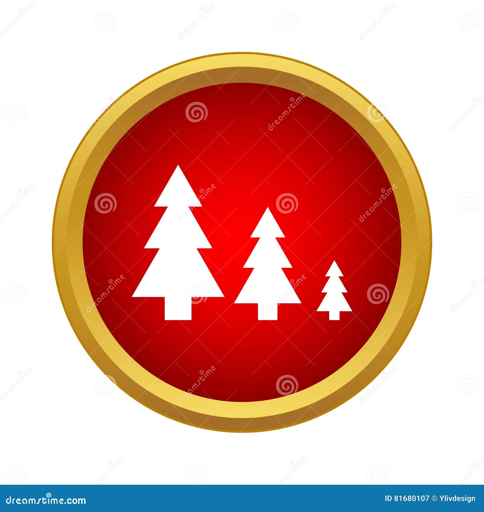 Spruce Grove Icon, Simple Style Stock Vector - Illustration of plant ...