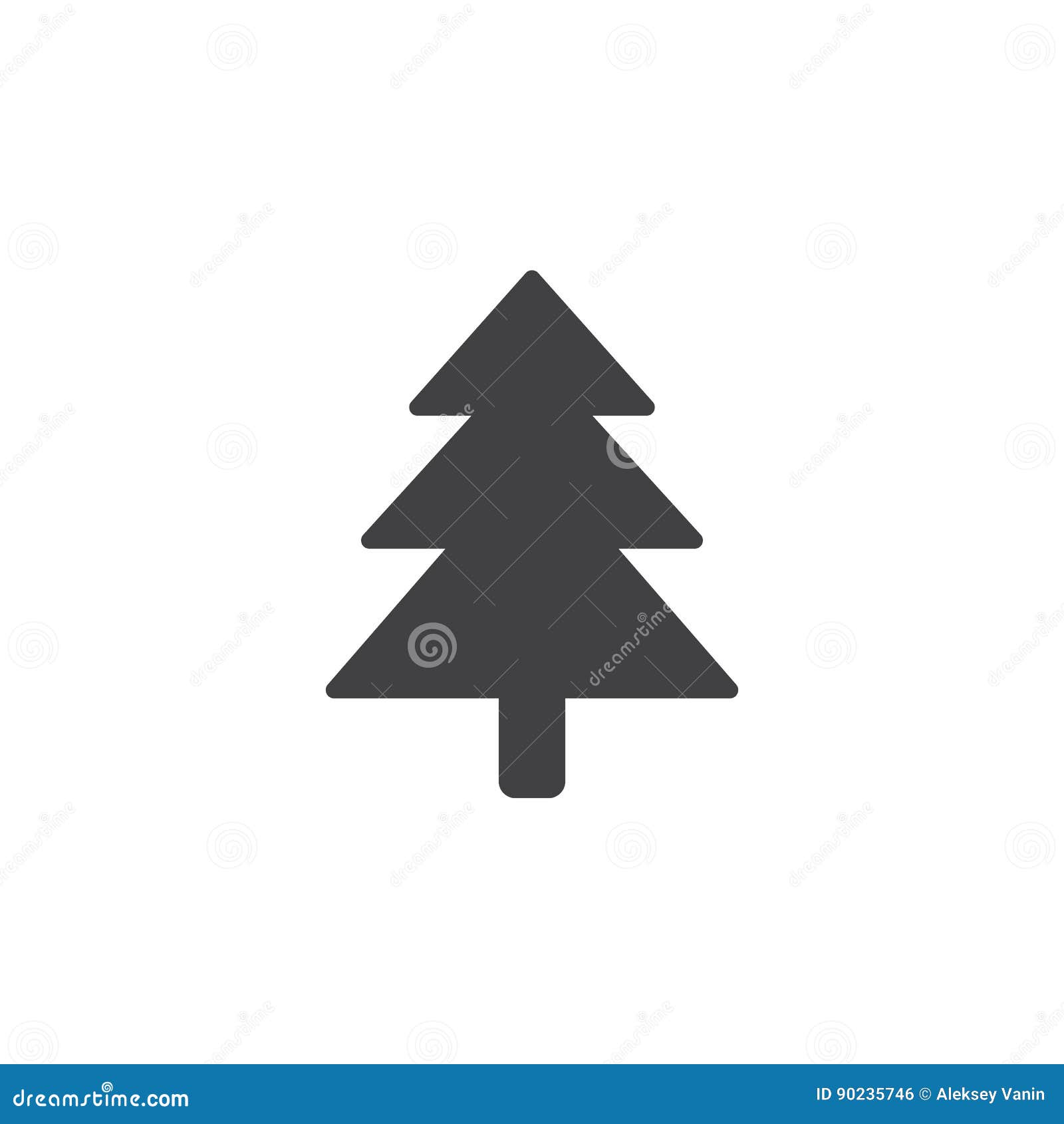 Spruce Icon , Fir Tree Solid Logo Illustration, Pictogram Stock ...