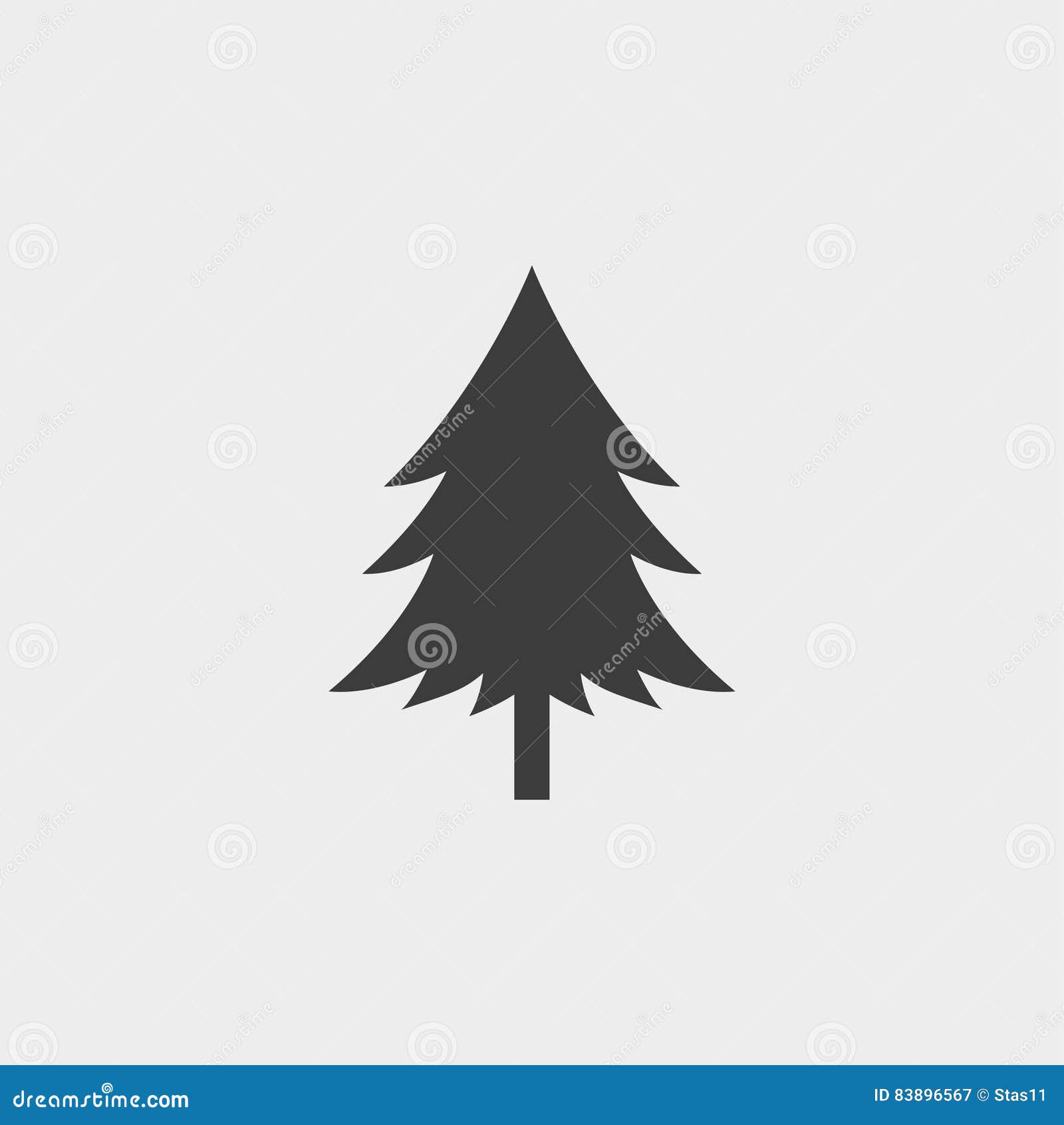 Spruce Icon in a Flat Design in Black Color. Vector Illustration Eps10 ...