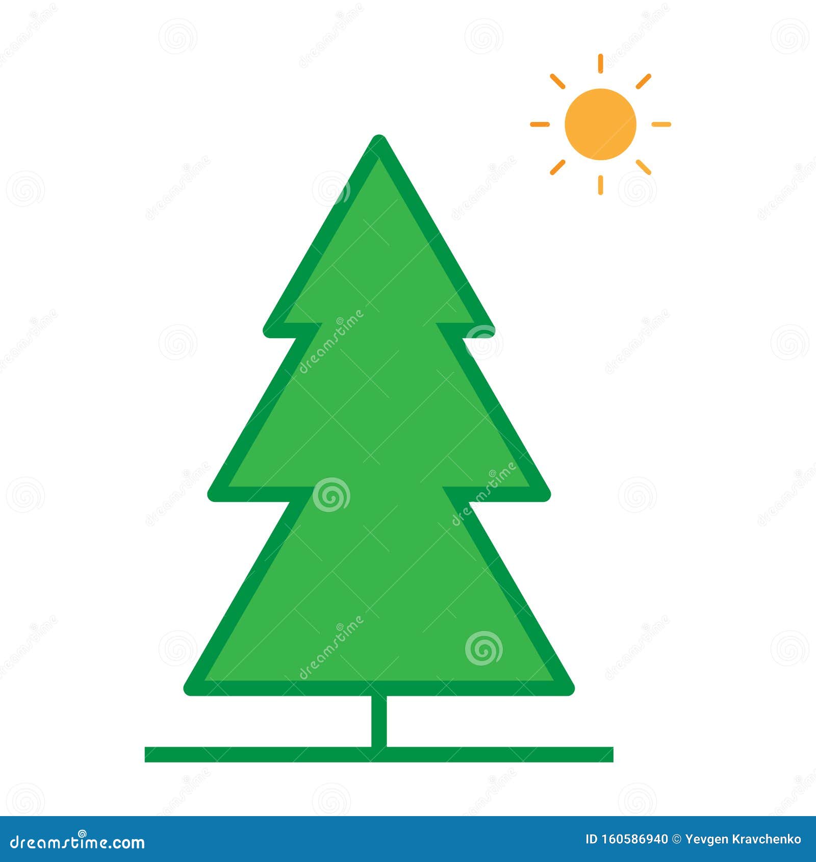 Spruce Icon. Vector of Christmas Tree. Conifer Tree Logo. Stock ...