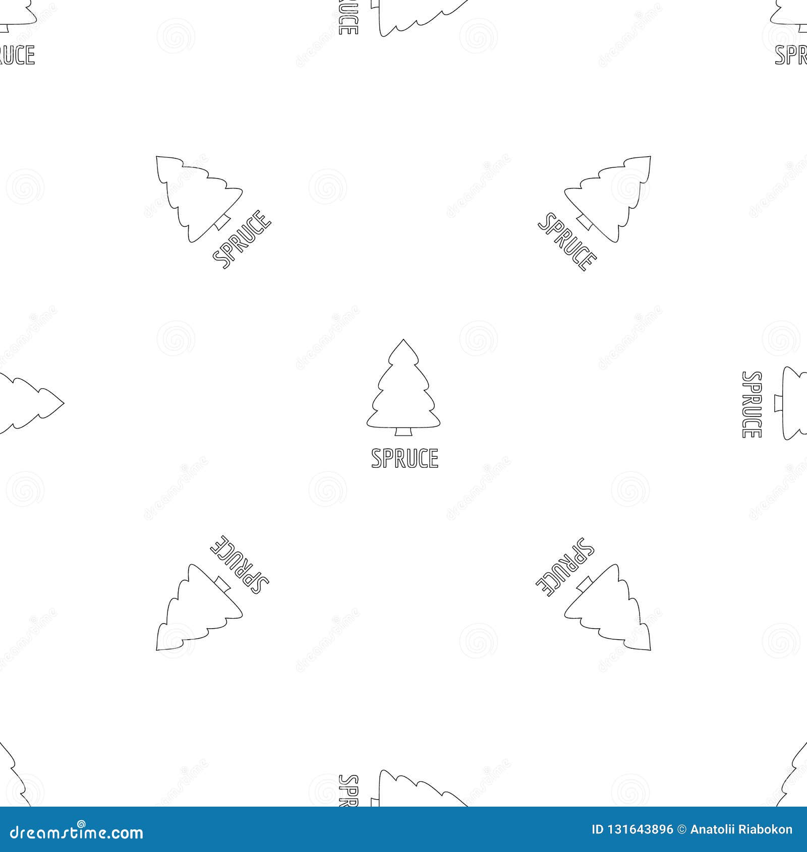 Spruce Pattern Seamless Vector Stock Vector - Illustration of grow ...