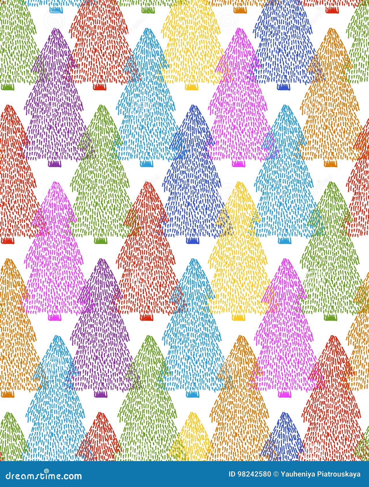 Spruce seamless pattern stock vector. Illustration of party - 98242580