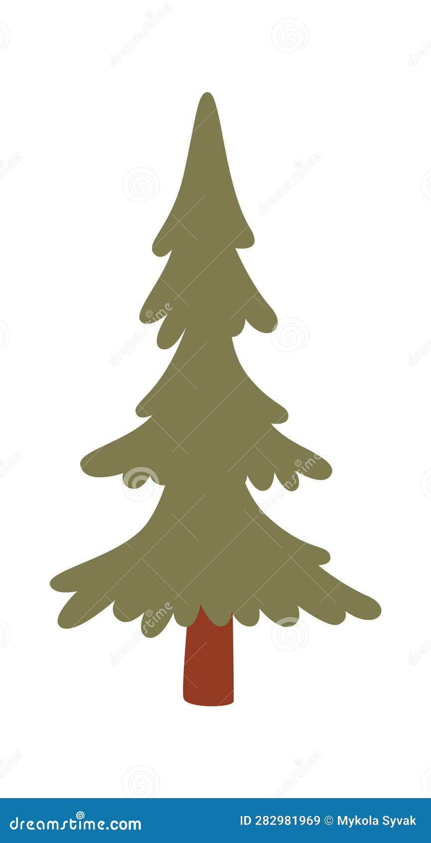Spruce Tree Plant stock vector. Illustration of isolated - 282981969