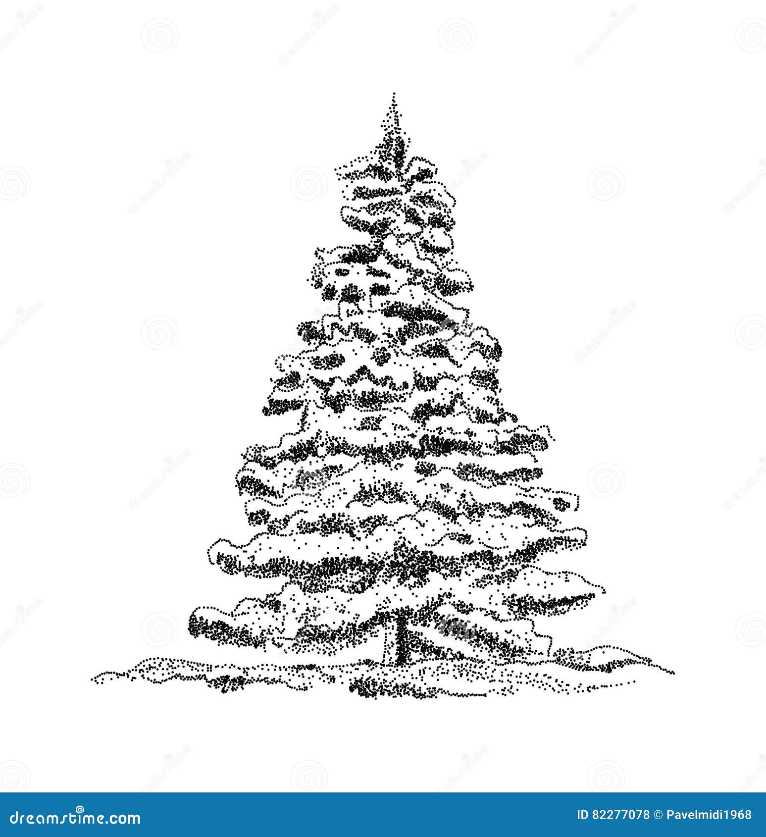 Spruce tree stock vector. Illustration of nature, plant - 82277078