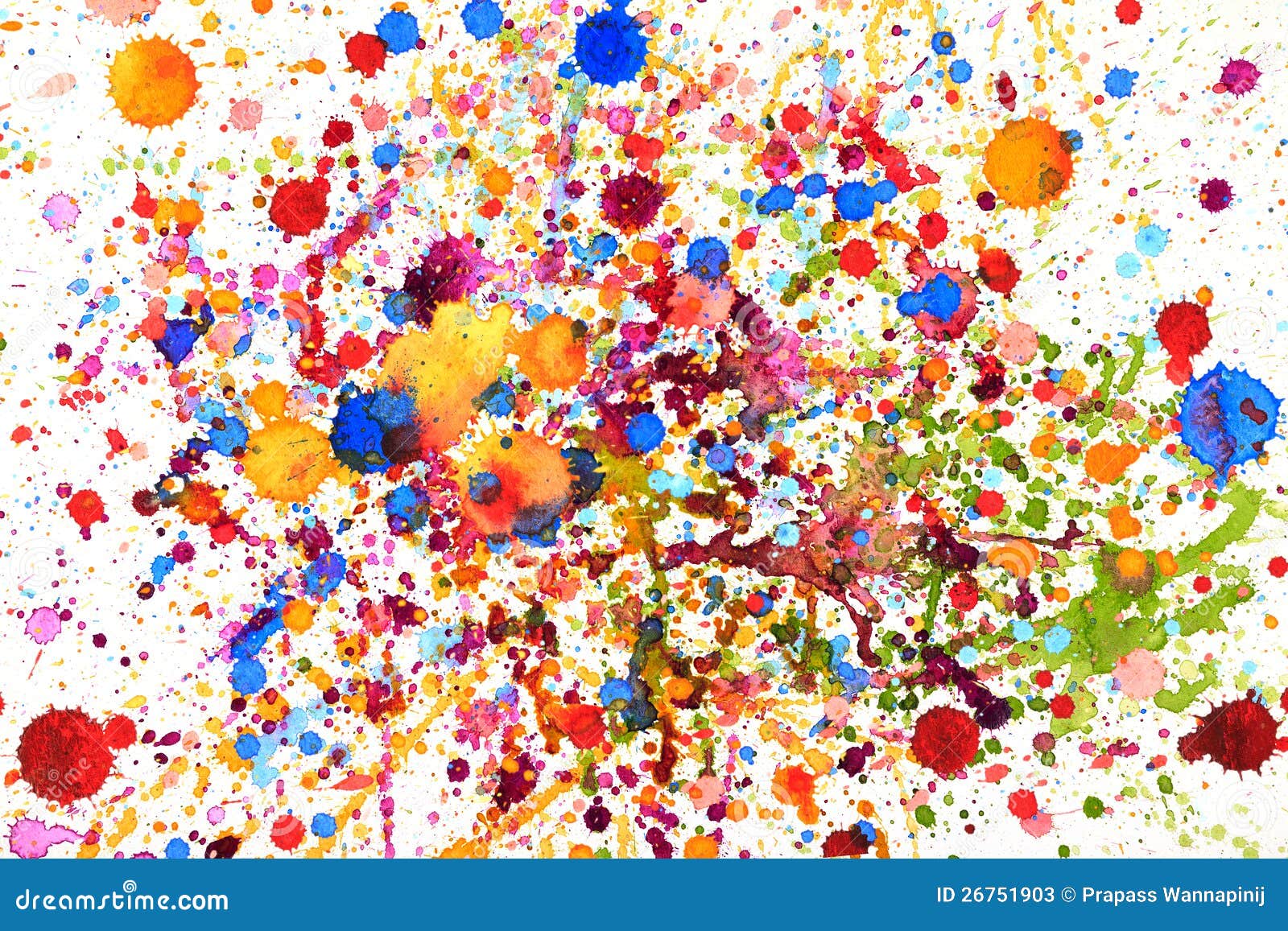 Spruzzata Chiara Variopinta Di Colore Di Acqua Immagine Stock ...