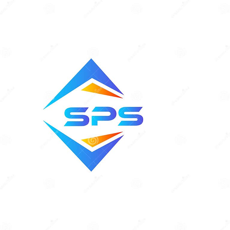 SPS Abstract Technology Logo Design on White Background. SPS Creative ...