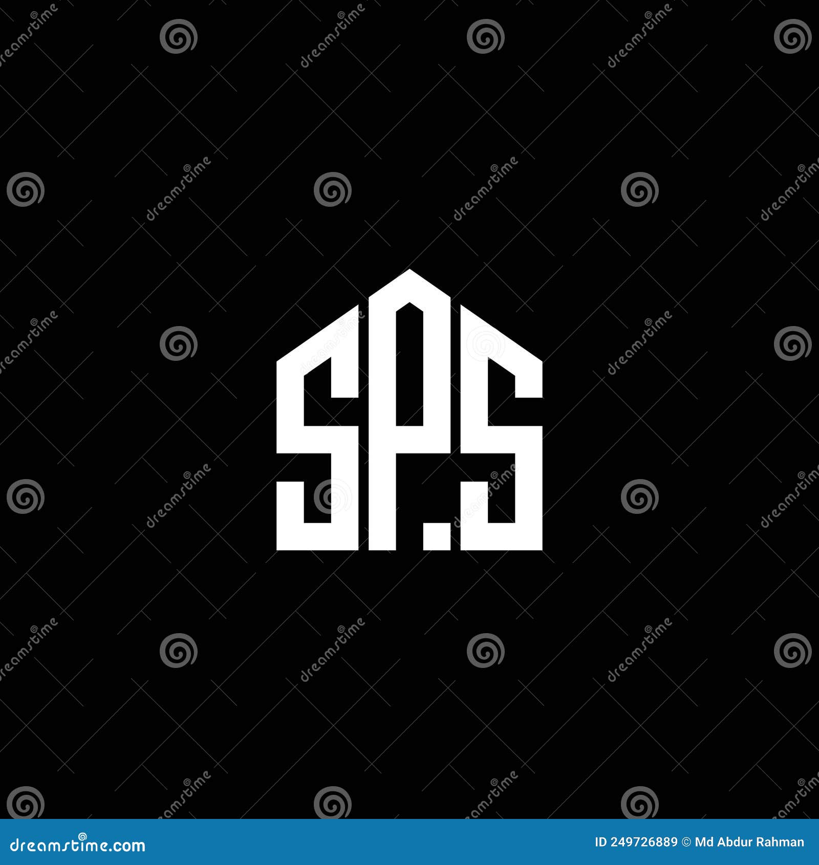 SPS Letter Logo Design On BLACK Background. SPS Creative Initials ...