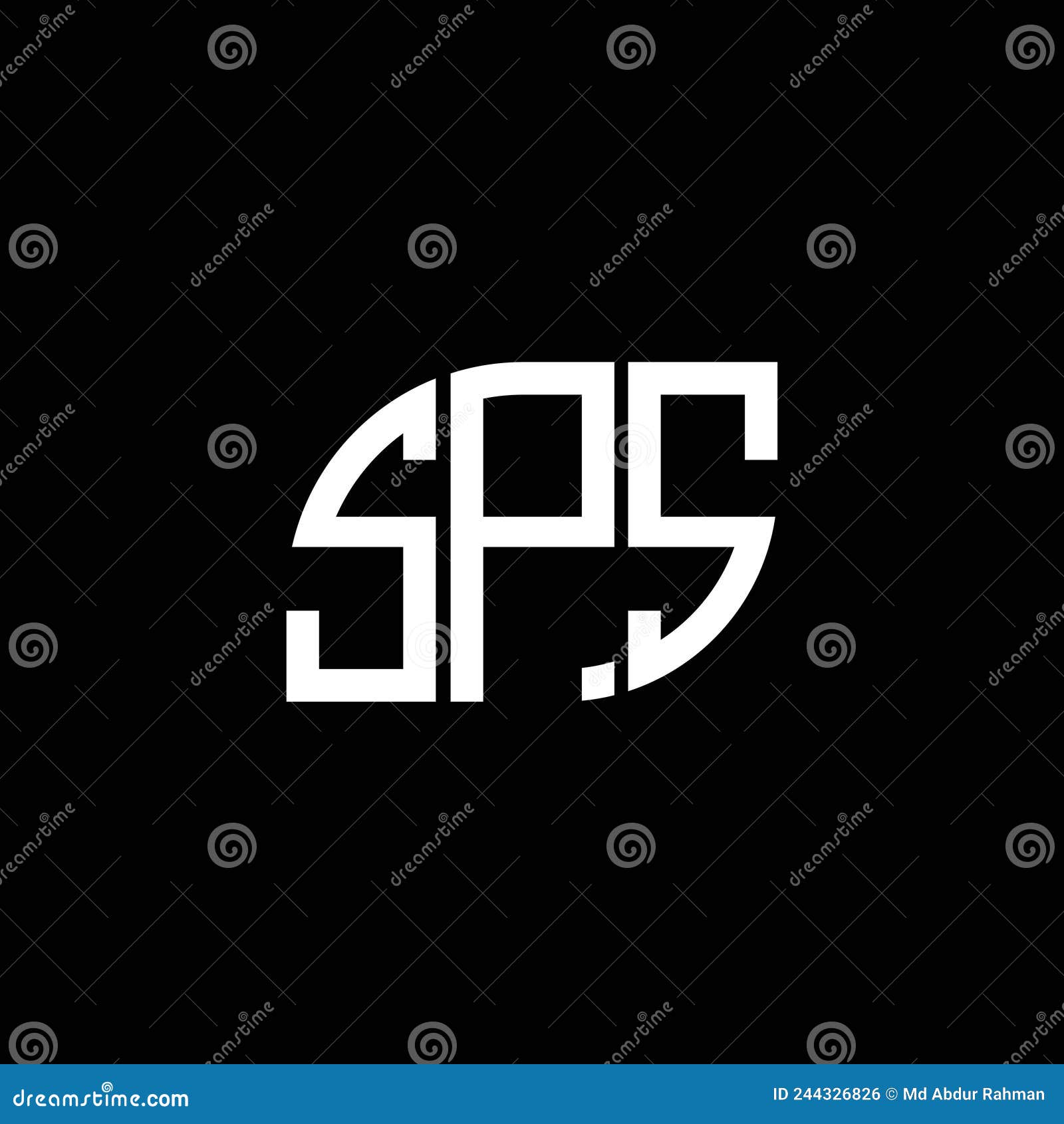 SPS Letter Logo Design On Black Background. SPS Creative Initials ...