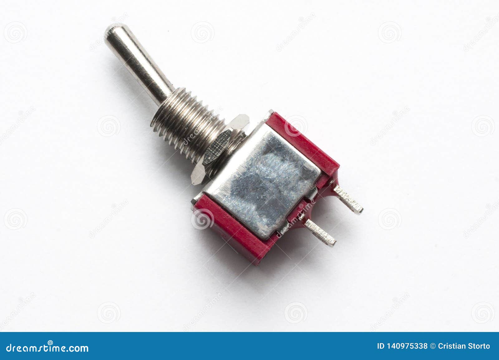 SPST Electronic Switch Component Isolated on White Background Stock ... SPST Electronic Switch Component Isolated on White Background Stock ...