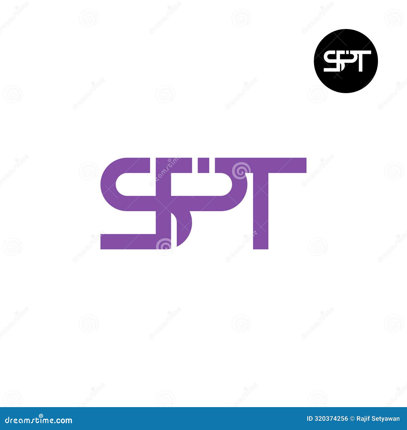 SPT Logo Letter Monogram Design Stock Vector - Illustration of design ...
