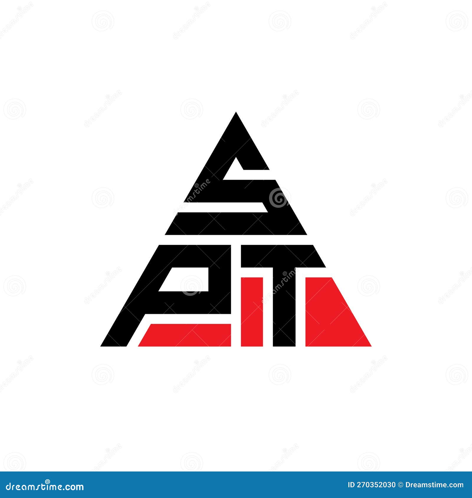 SPT Triangle Letter Logo Design with Triangle Shape. SPT Triangle Logo ...