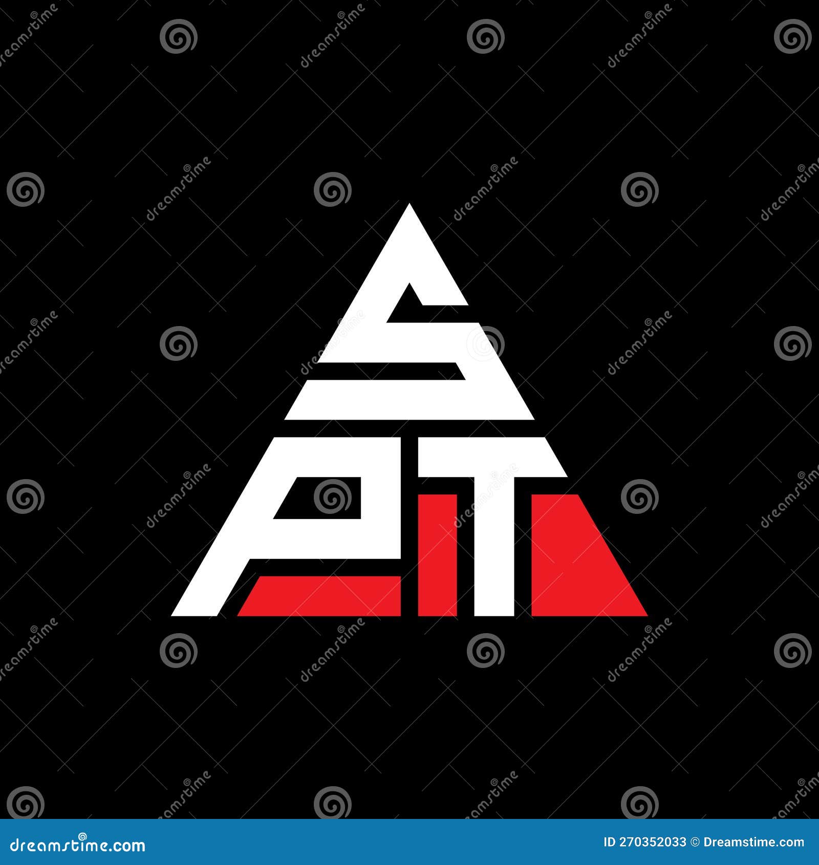 SPT Triangle Letter Logo Design with Triangle Shape. SPT Triangle Logo ...