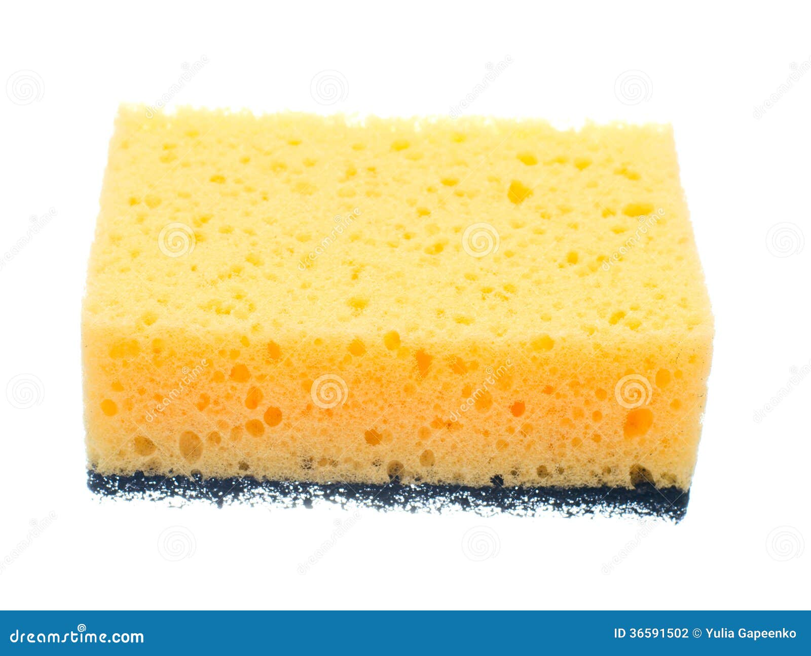 Spugna Per Lavare I Piatti Isolati Su Bianco Fotografia Stock ...