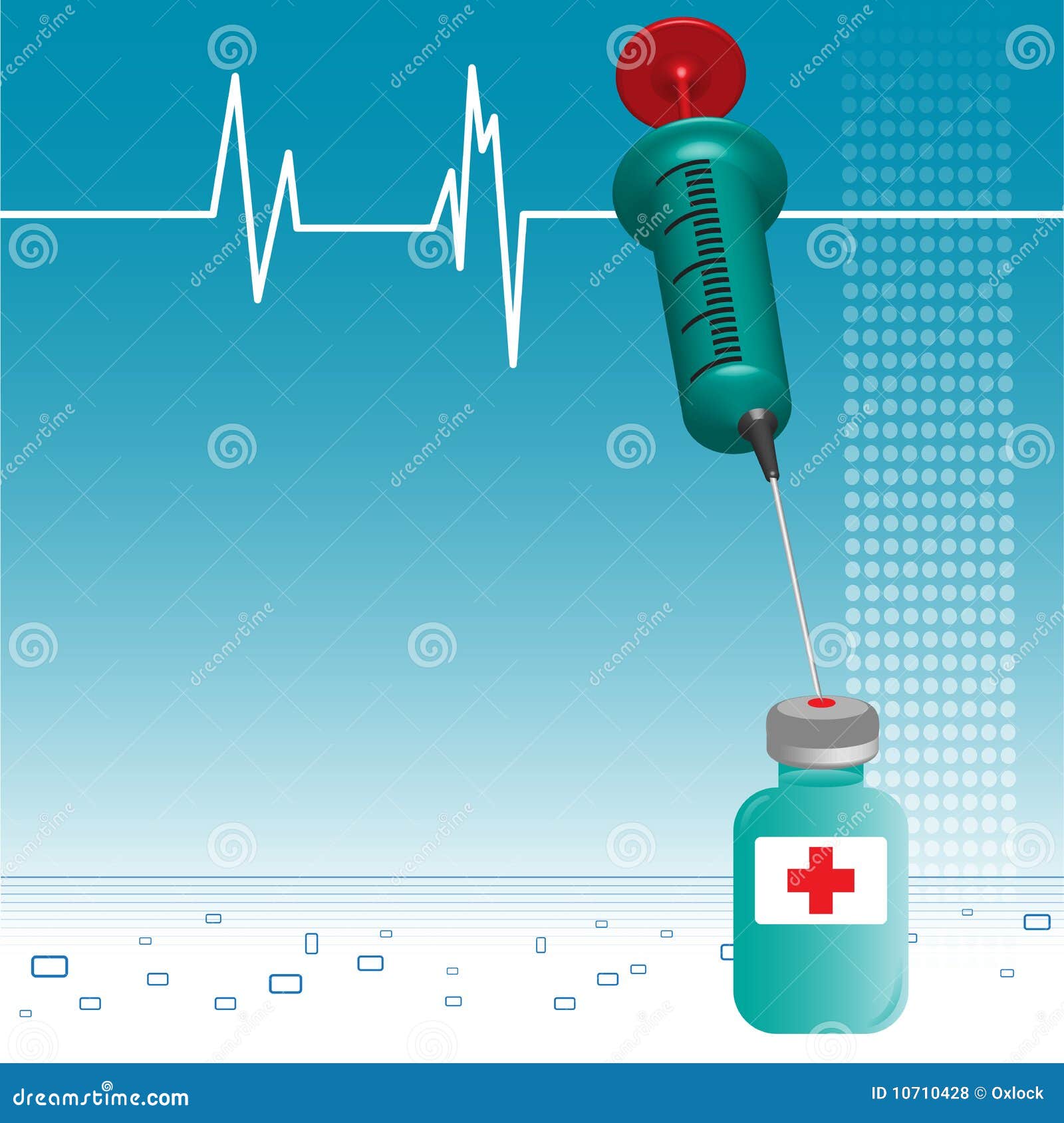 Spuit en flesje vector illustratie. Illustration of illustratie - 10710428