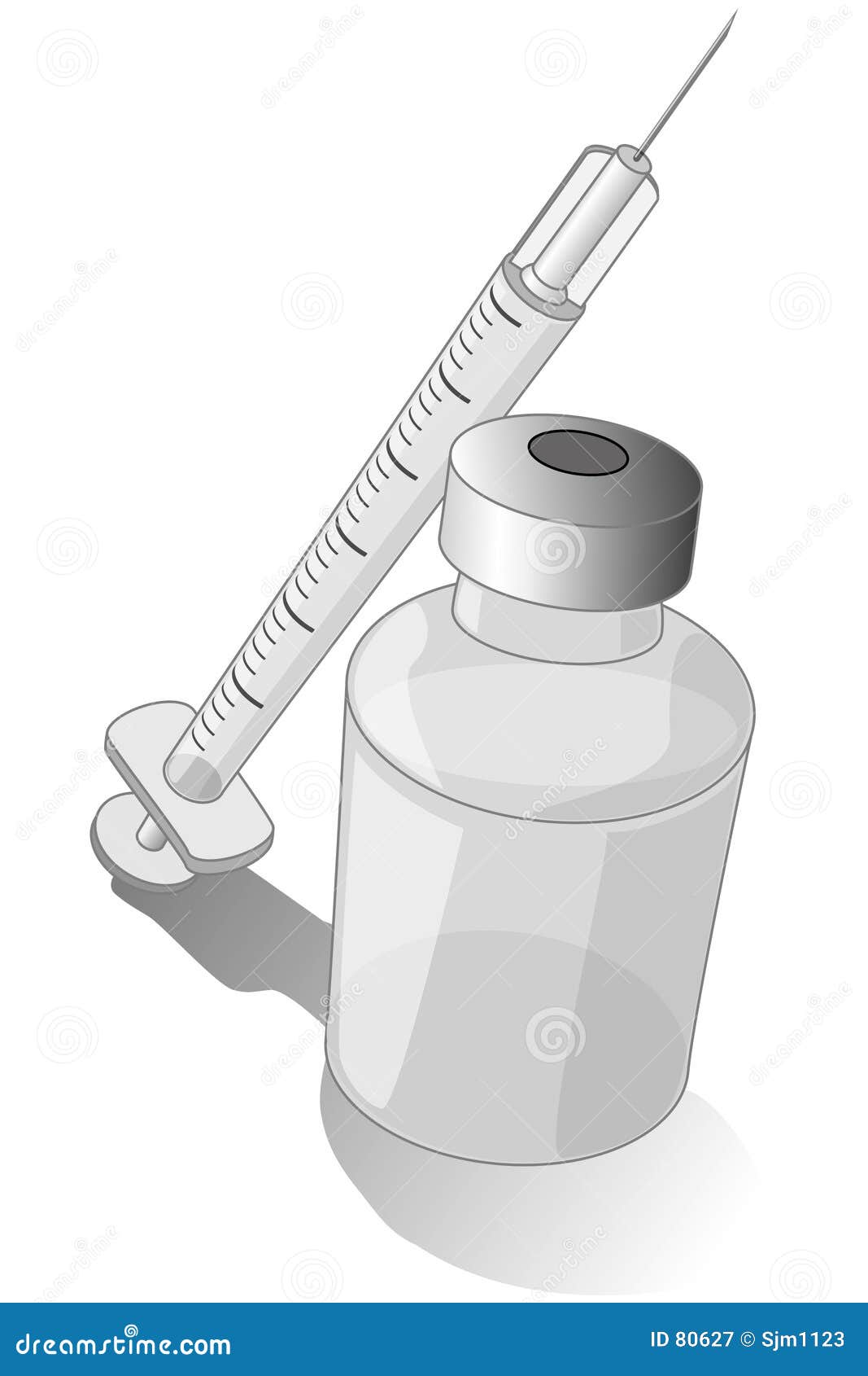 Spuit en Flesje vector illustratie. Illustration of immunisering - 80627