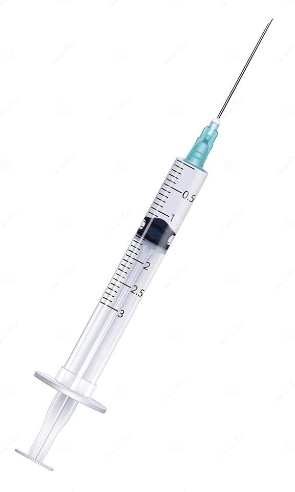 Spuit en naald stock illustratie. Illustration of medicijn - 23902870