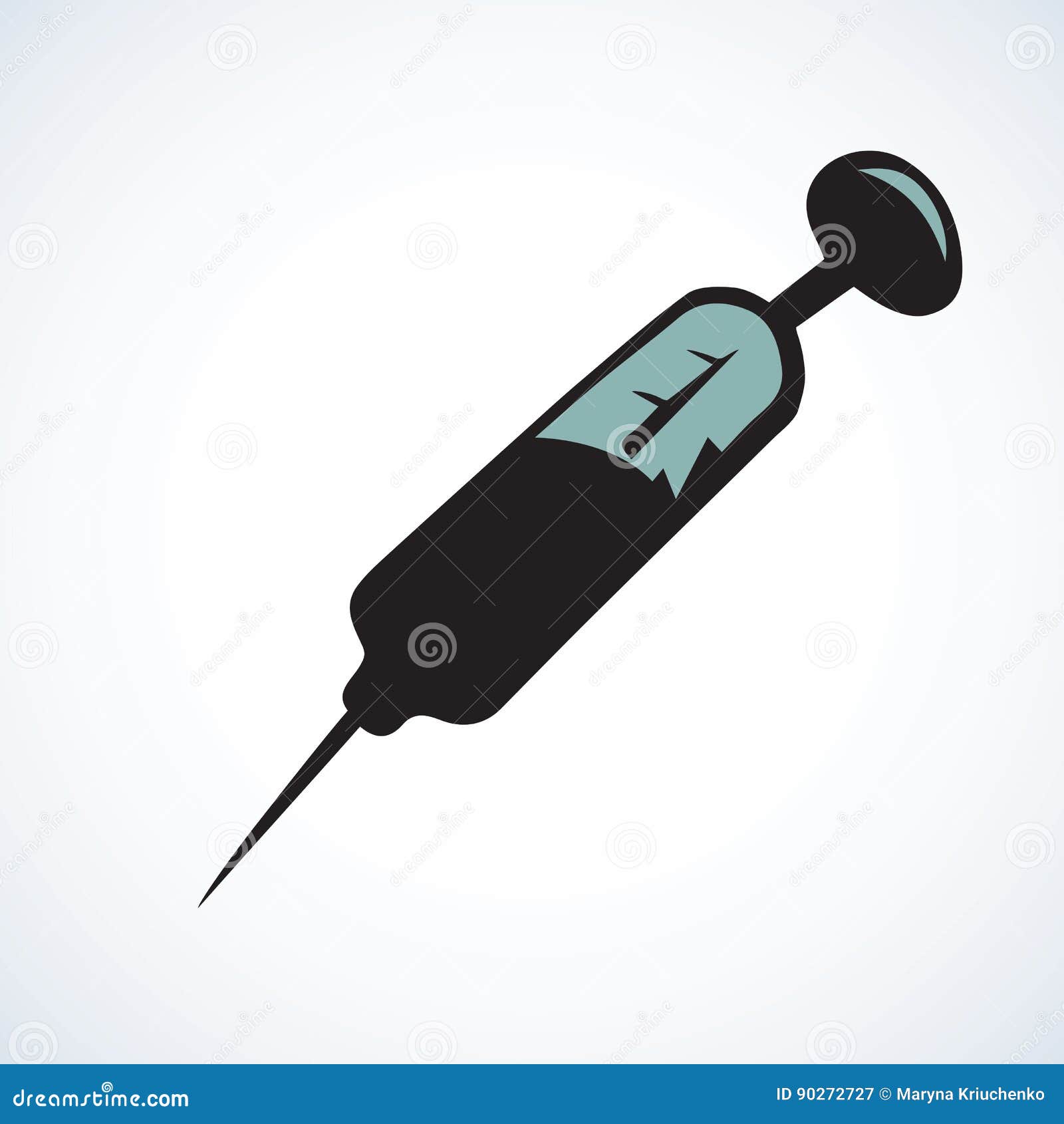 Spuit Vector tekening vector illustratie. Illustration of knoop - 90272727