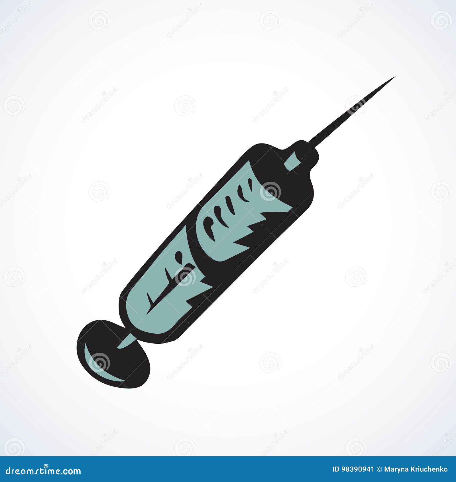 Spuit Vector tekening vector illustratie. Illustration of hulp - 98390941