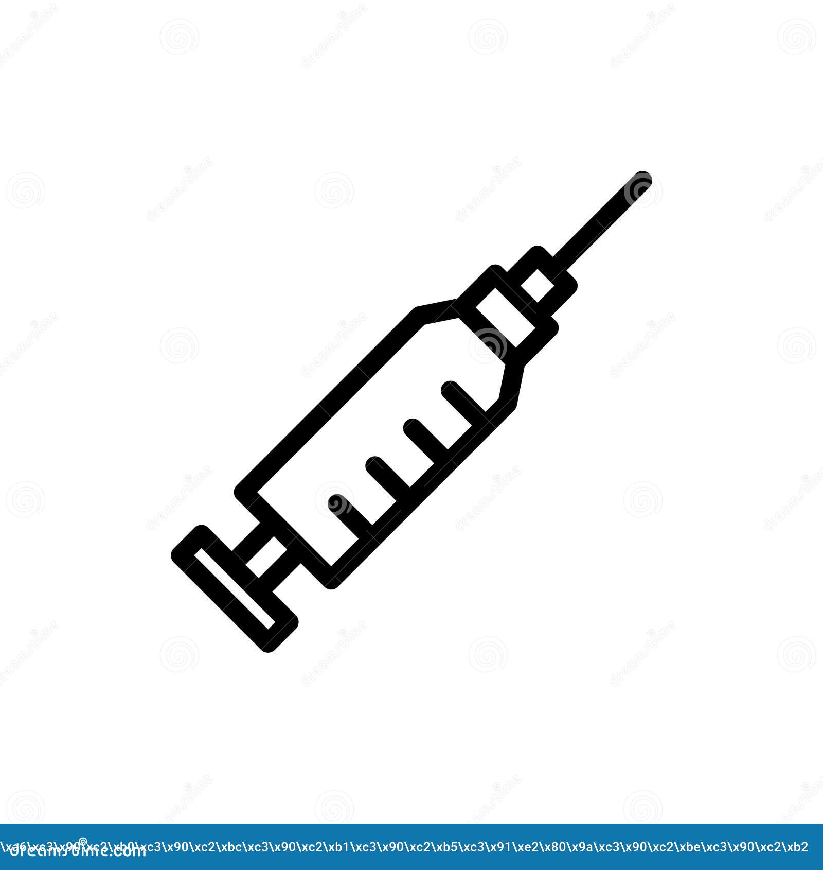 Spuit vlak pictogram vector illustratie. Illustration of immunisering ...