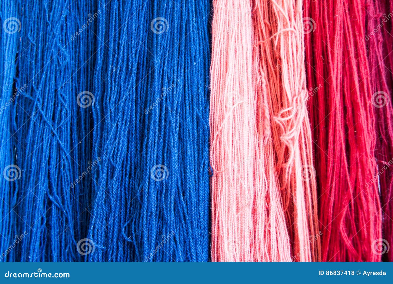 Spun Yarn for Use in Weaving. Stock Photo - Image of weavers, loom ...