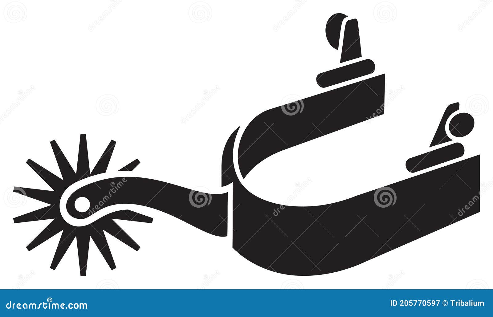 Spurs vector icon stock vector. Illustration of spurs - 205770597