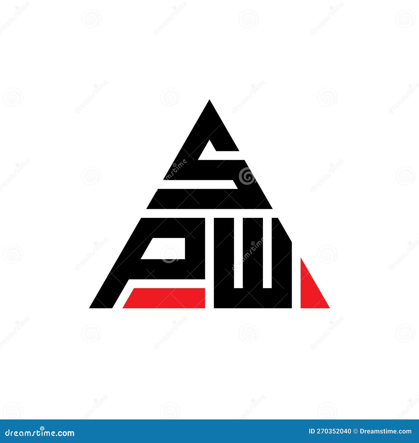 SPW Triangle Letter Logo Design with Triangle Shape. SPW Triangle Logo ...