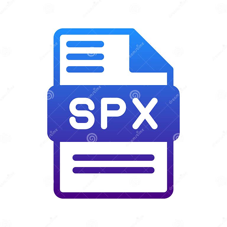 Spx Gradient Colored Audio Format Icon with Modern Visuals Stock Vector ...