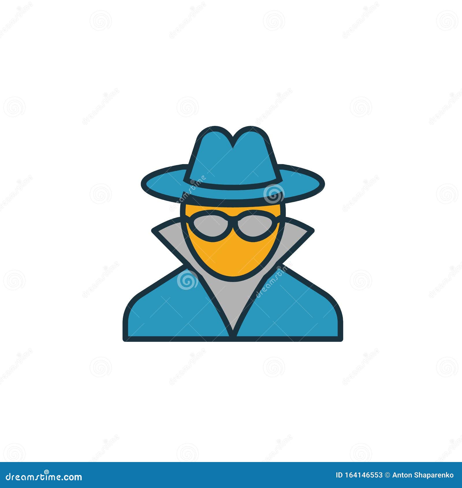 Spy Agent Icon. Simple Element from Security Icons Collection Stock ...