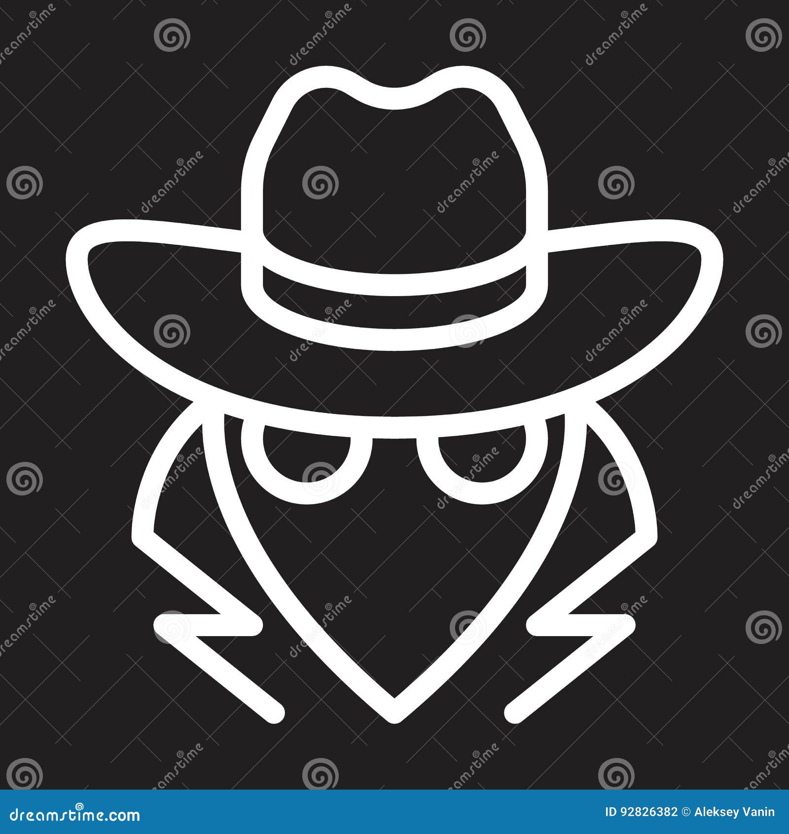 Spy Agent Line And Glyph Icon, Anonymity And Detective, Incognito ...