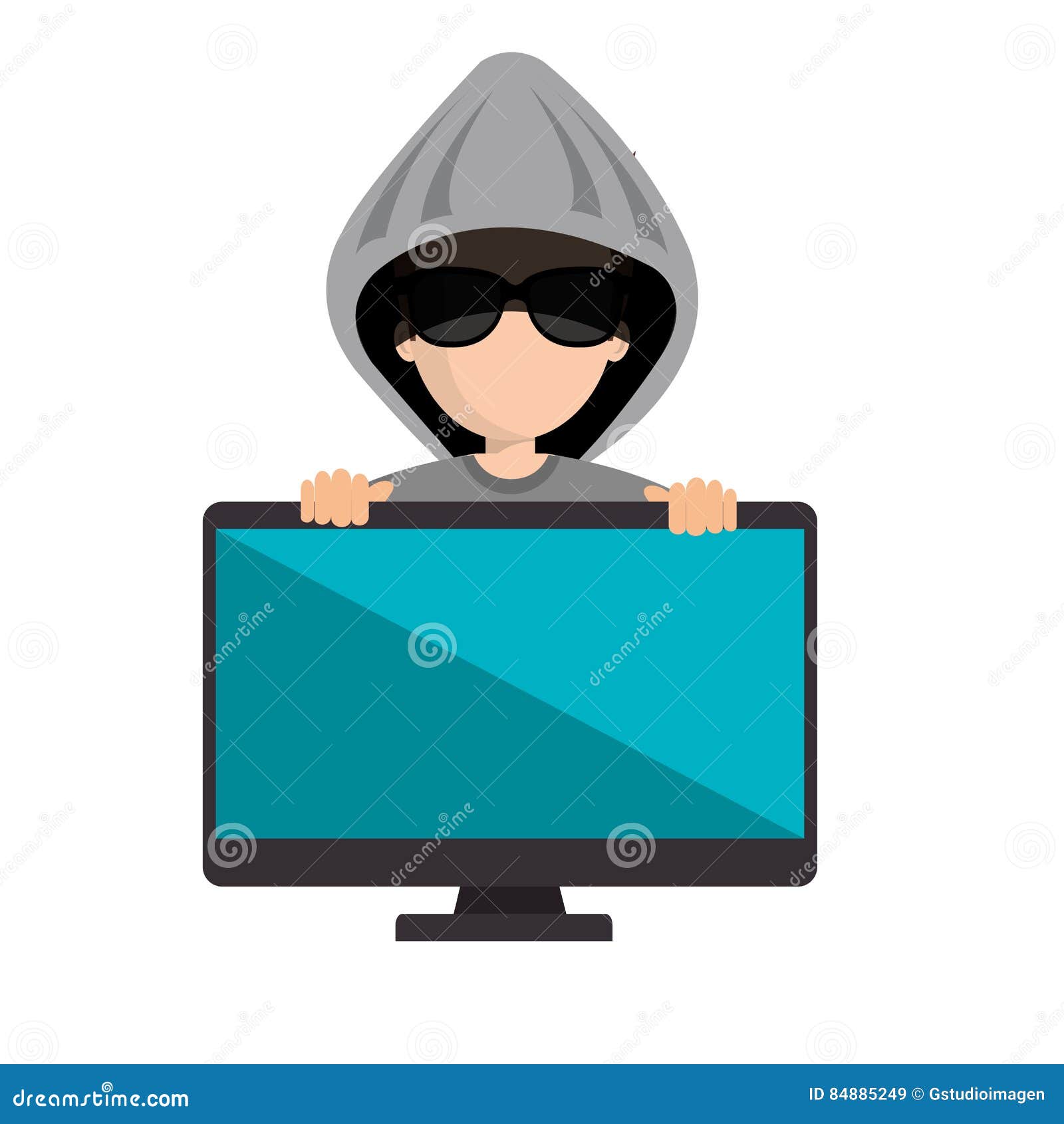 Spy avatar isolated icon stock illustration. Illustration of hacker ...