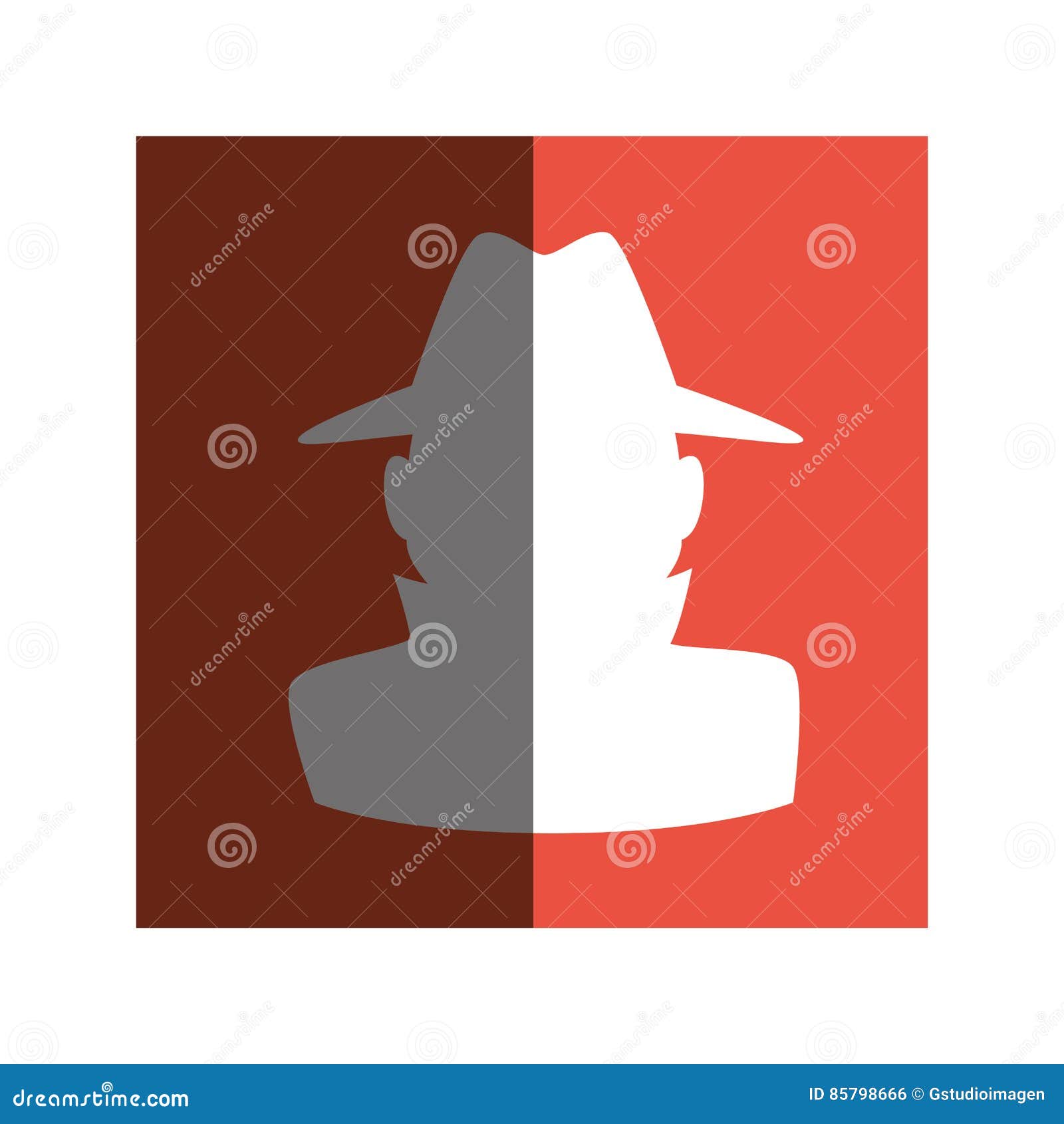 Spy avatar isolated icon stock vector. Illustration of service - 85798666