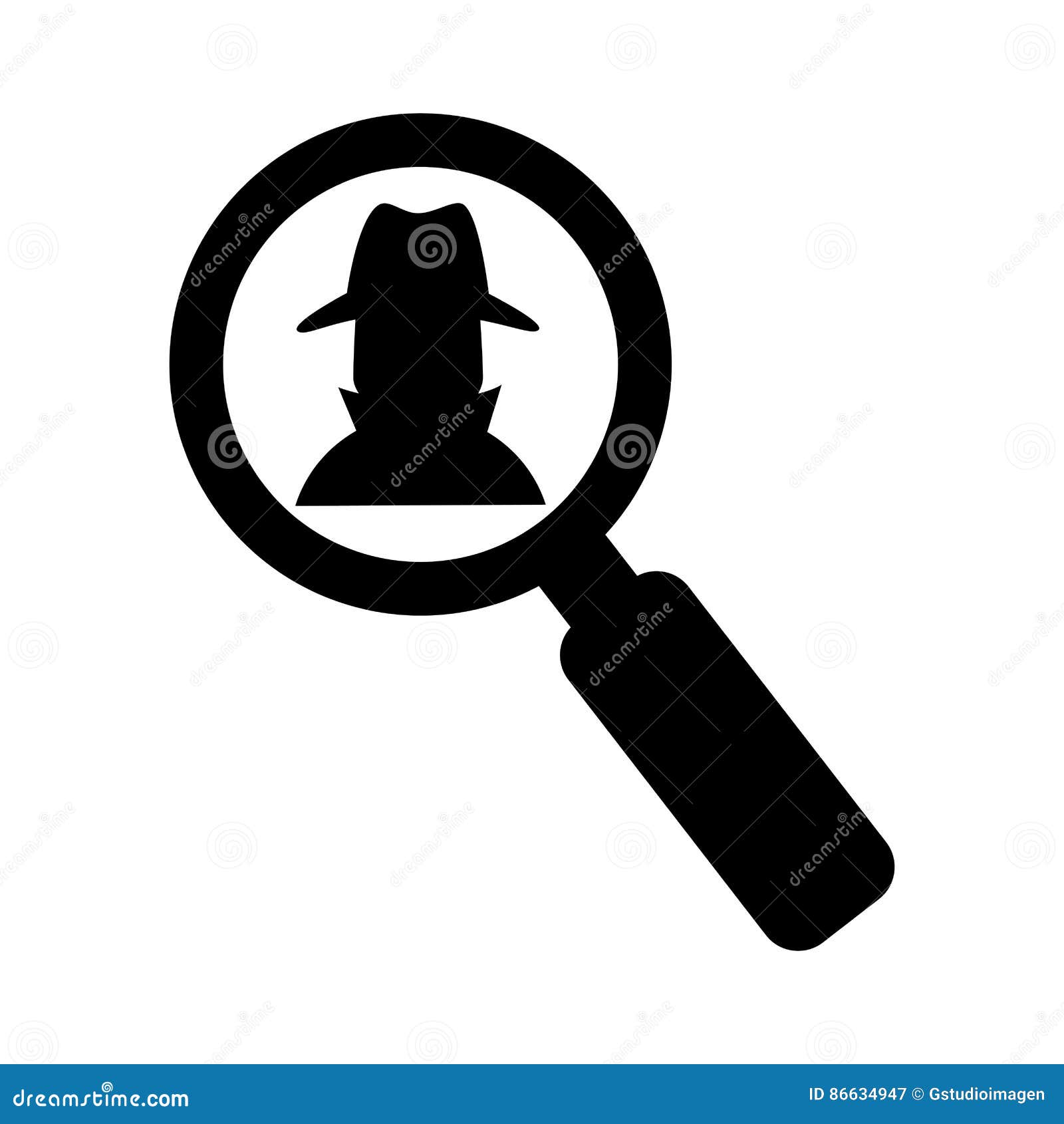 Spy avatar isolated icon stock vector. Illustration of secret - 86634947