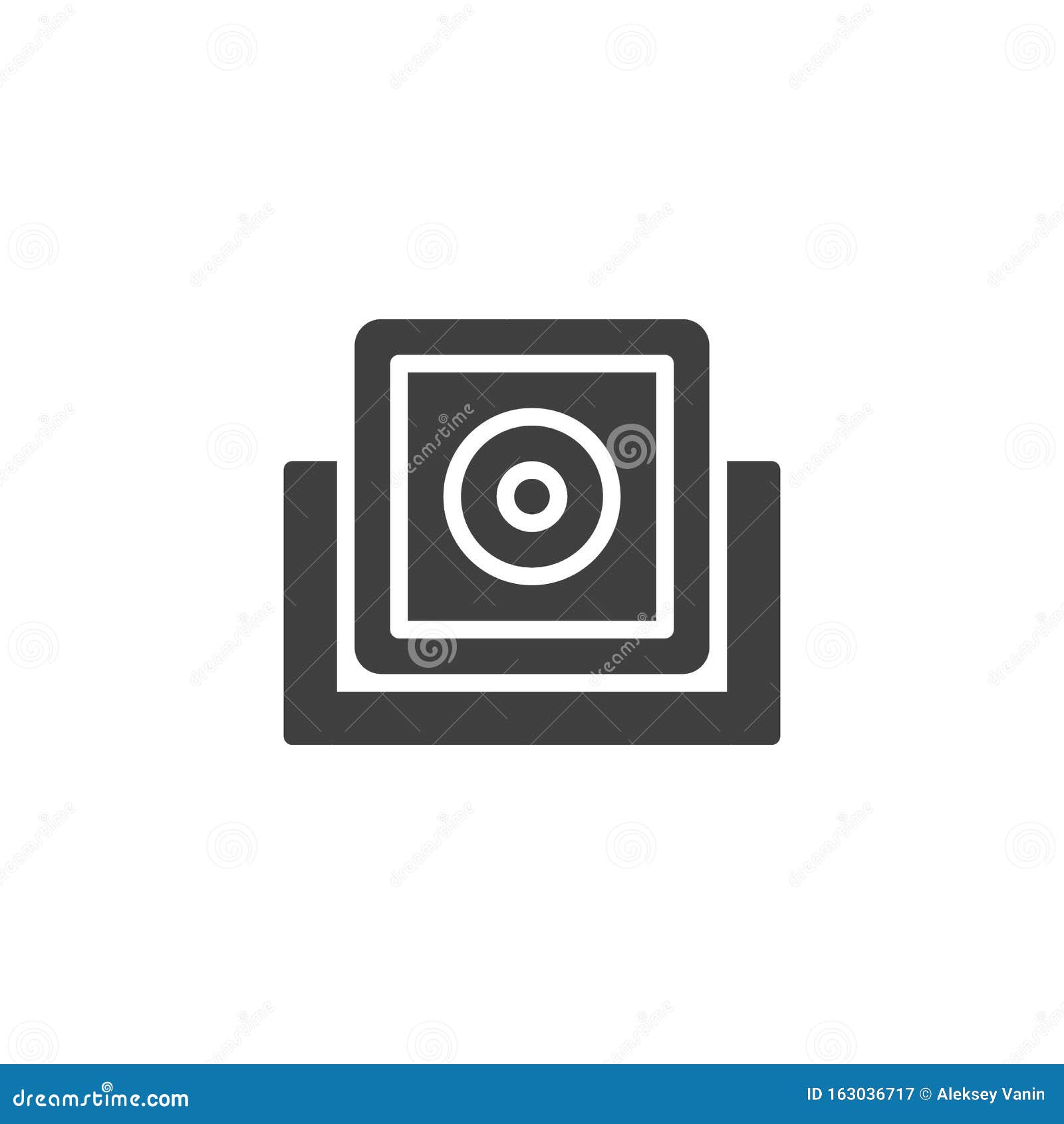 Spy camera vector icon stock vector. Illustration of crime - 163036717