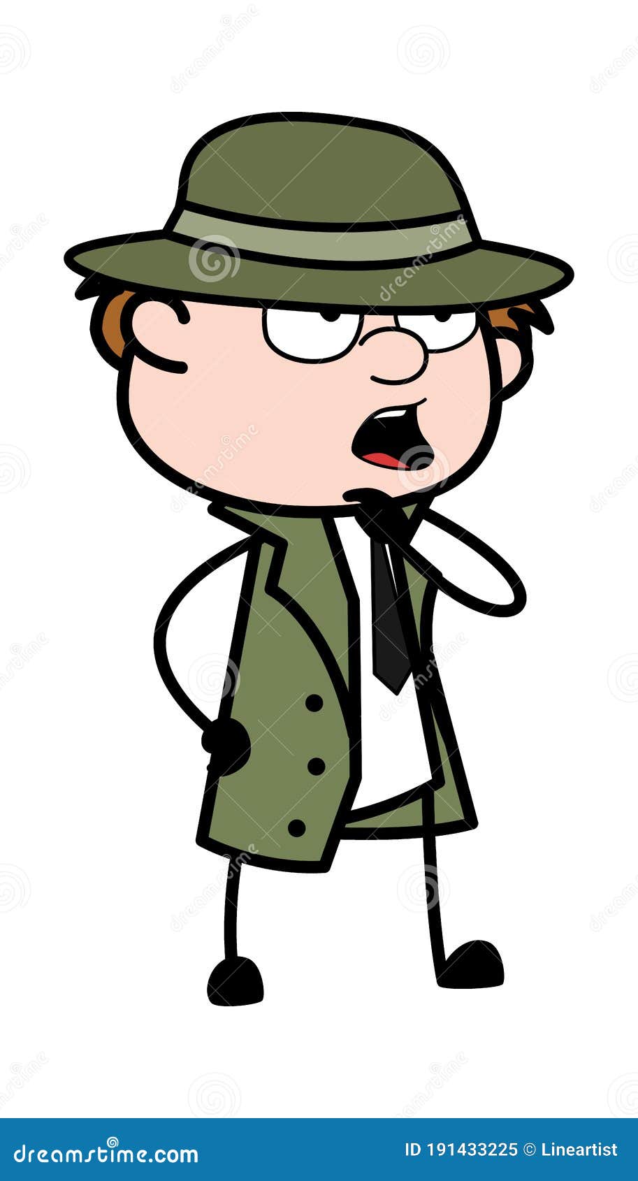 Spy Cartoon wondering stock illustration. Illustration of innocent ...