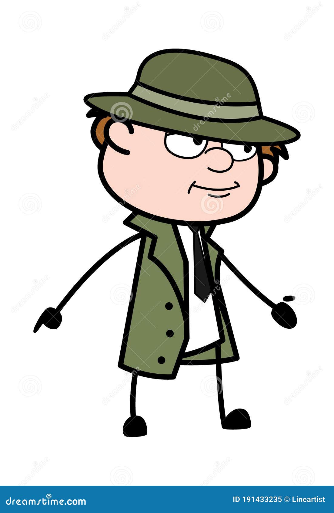 Spy Expressionless Face Cartoon Stock Illustration - Illustration of ...