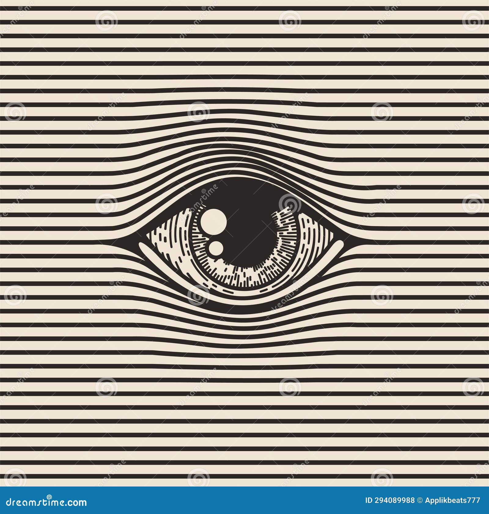 Spy Eye Vintage Styled Engraving Illustration. Vector Illustration ...