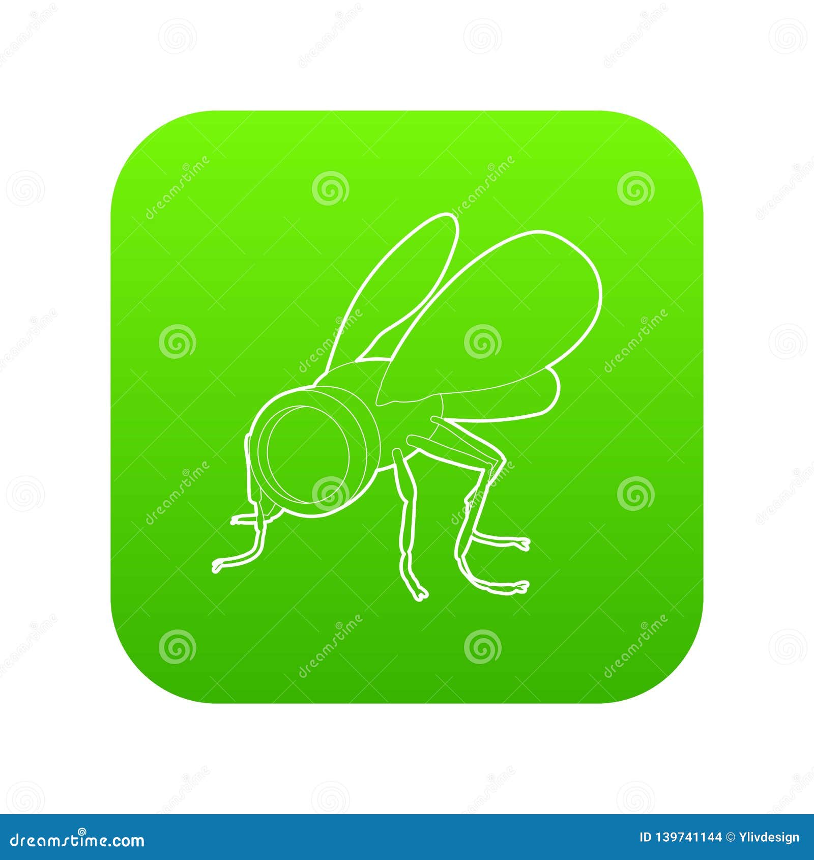 Spy fly icon green vector stock vector. Illustration of technology ...