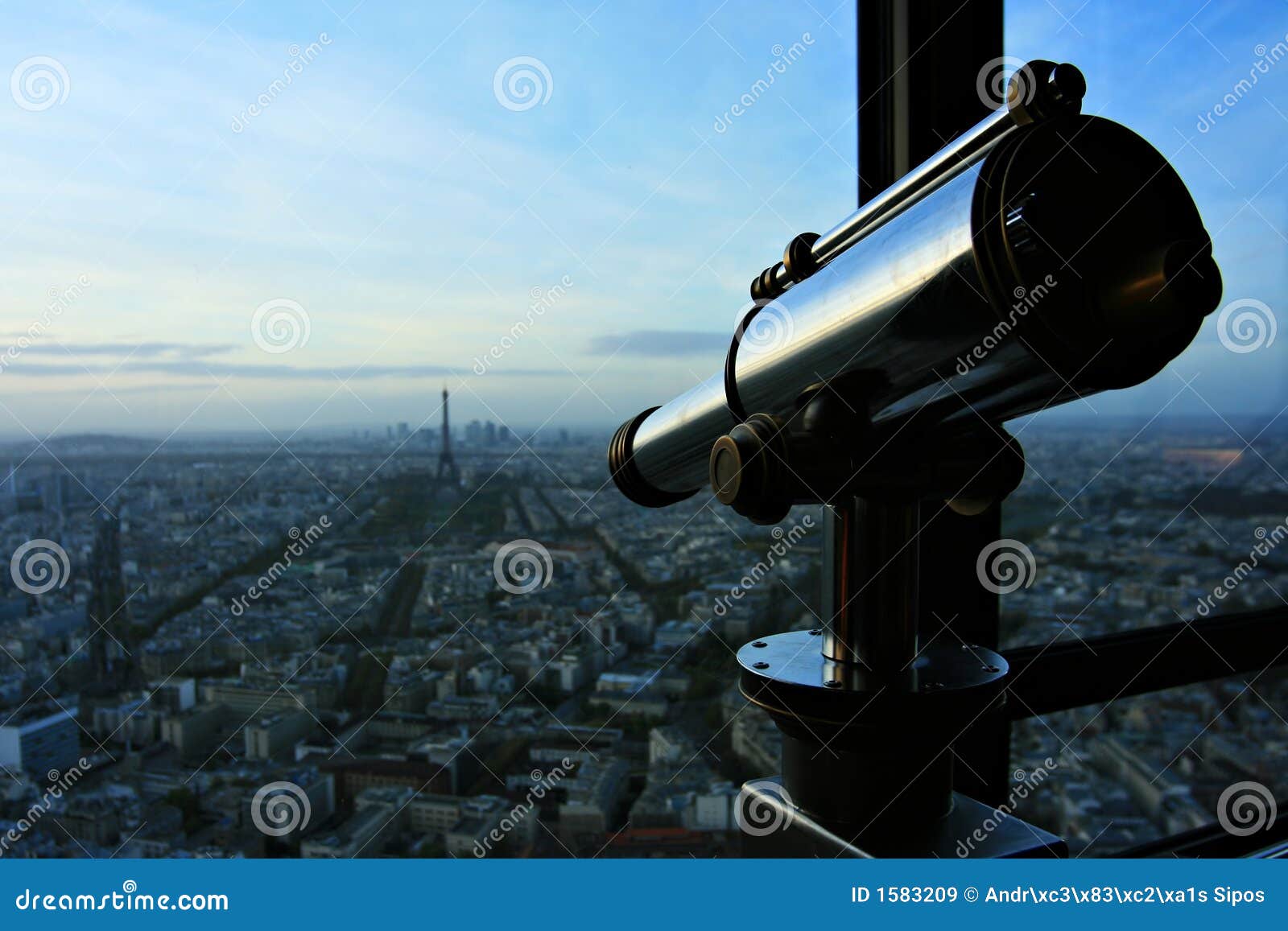 Spy-glass stock image. Image of eiffel, view, high, panorama - 1583209