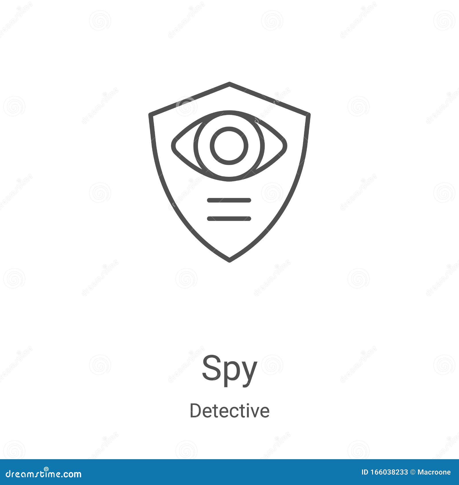 Spy Icon Vector from Detective Collection. Thin Line Spy Outline Icon ...