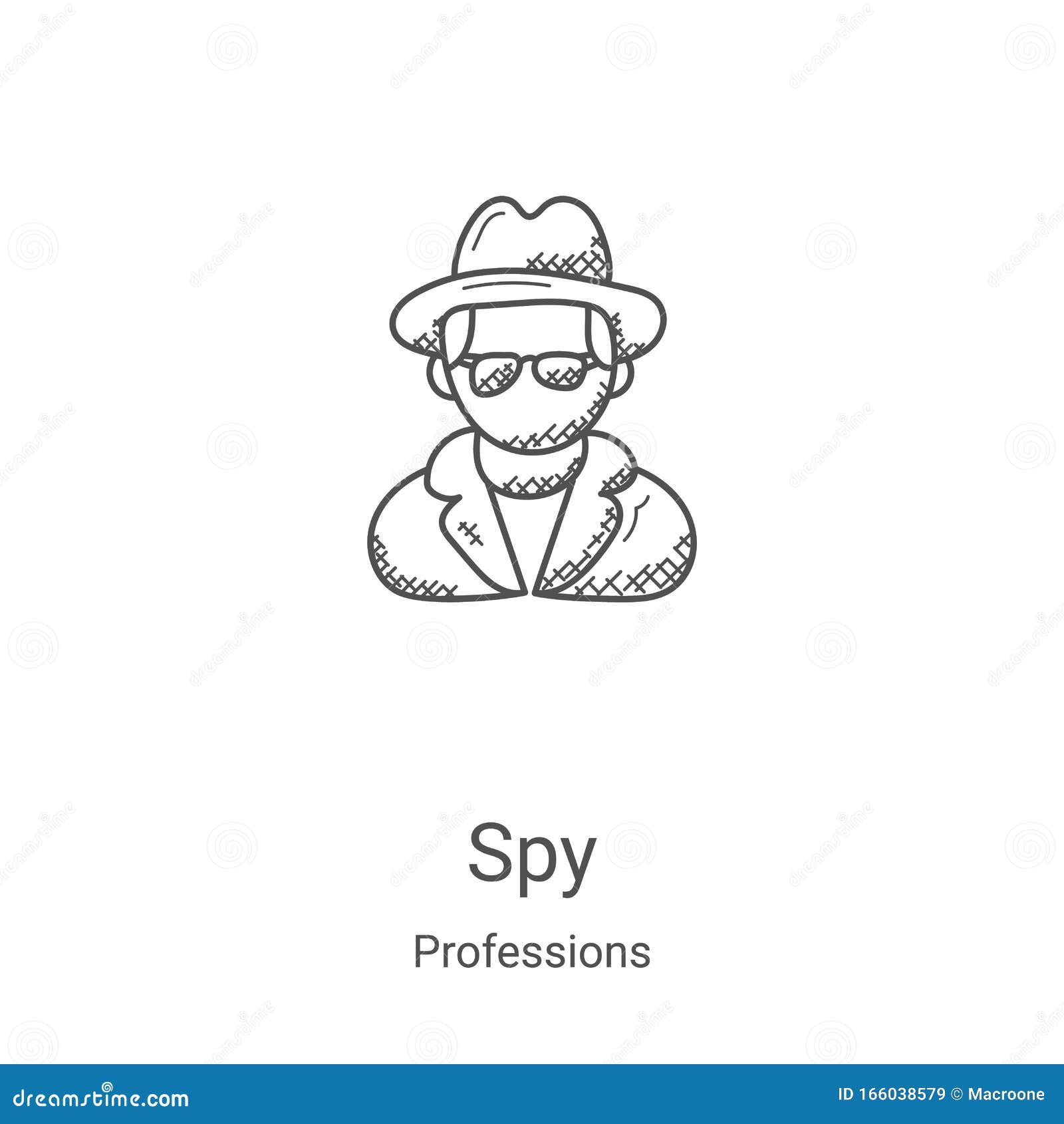 Spy Icon Vector from Professions Collection. Thin Line Spy Outline Icon ...